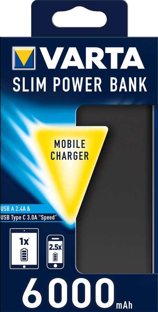 VARTA Power Bank Dual Type C SLIM 6000mAh | Patro.cz