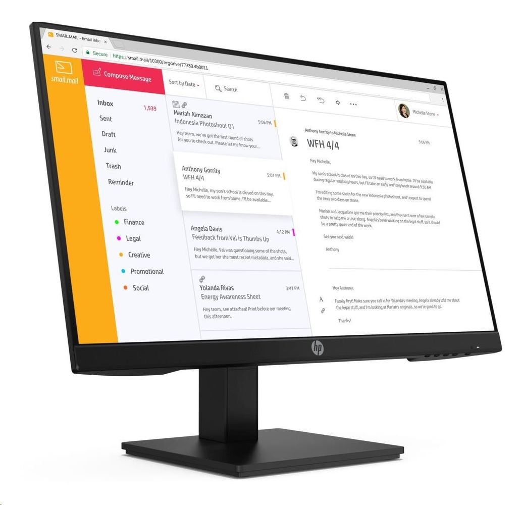HP P24h G4/ 23,8" FHD/ IPS/ 5ms/ 250 cd/m2/ VGA/ HDMI/ DP/ matný/ repro ...