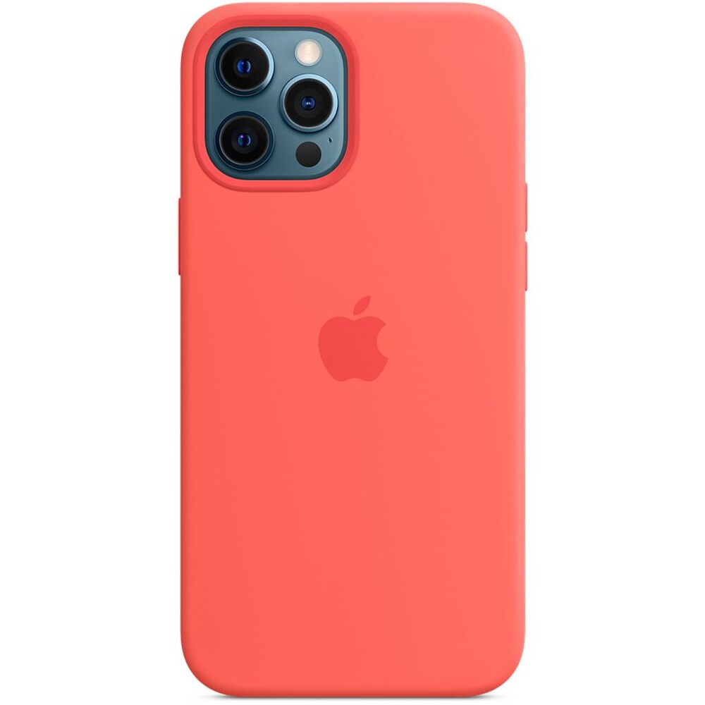 Apple iPhone 12 Pro Max Silicone Case with MagSafe - Pink Citrus ...