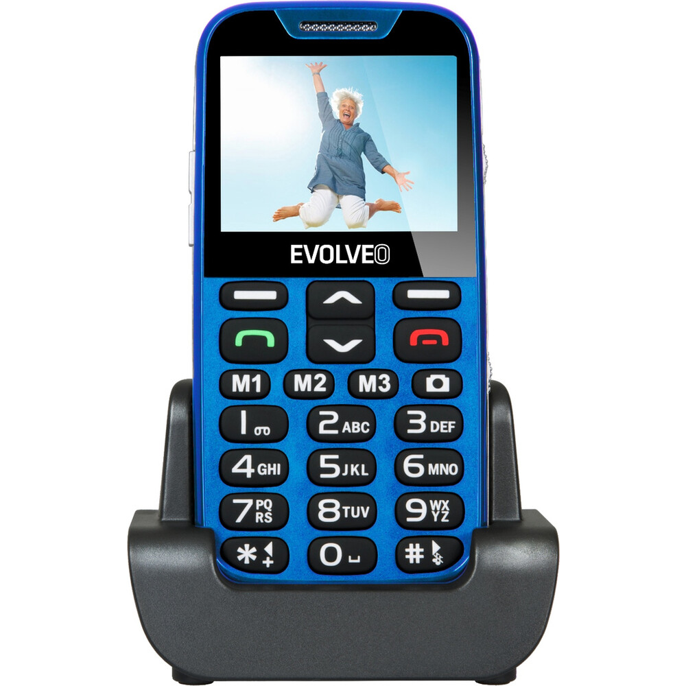 EVOLVEO EasyPhone XD, mobilní telefon pro seniory s nabíjecím stojánkem ...