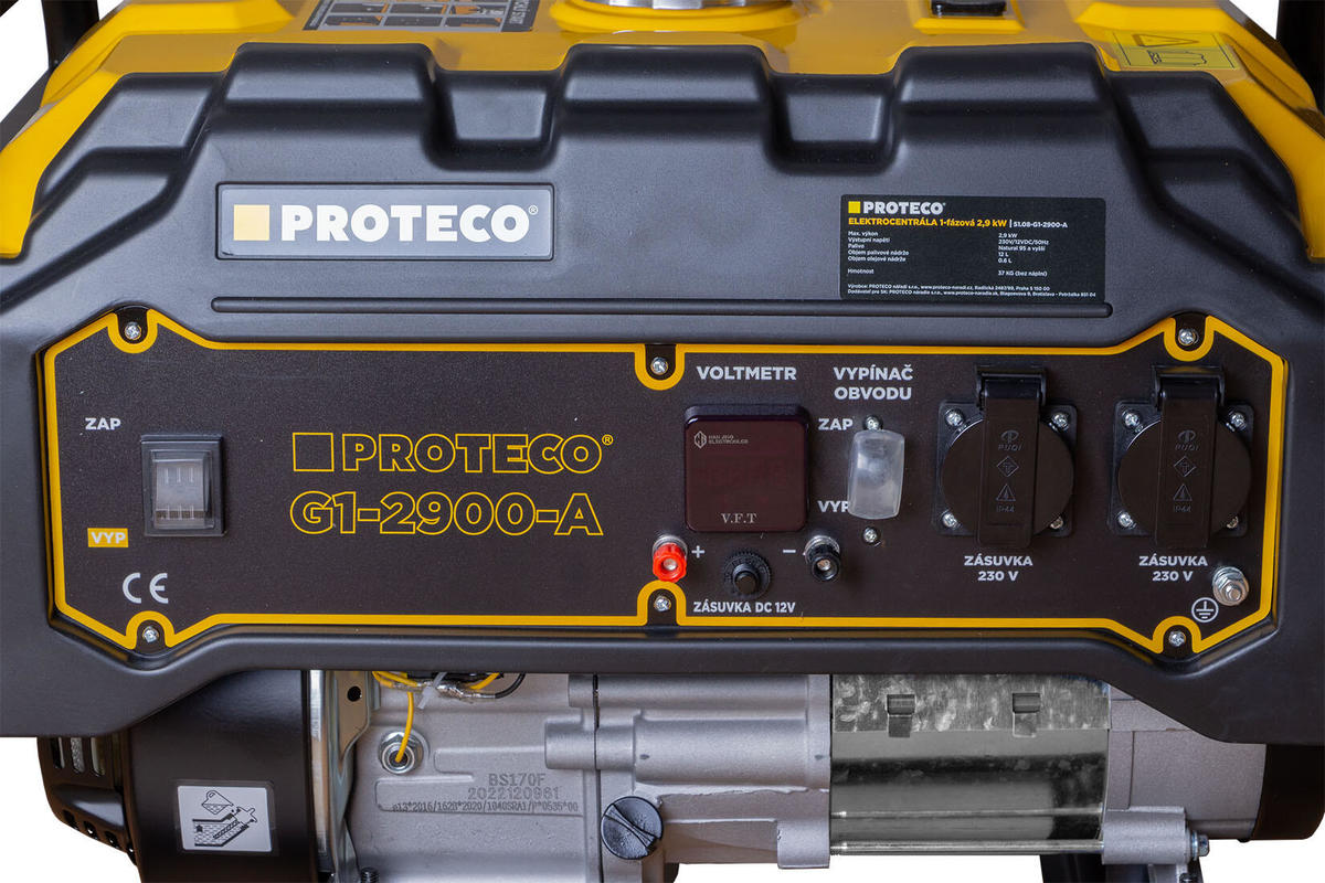 Proteco 51.08-G1-2900-A elektrocentrála 1-fázová, 2900W (AC 2x230V, DC ...