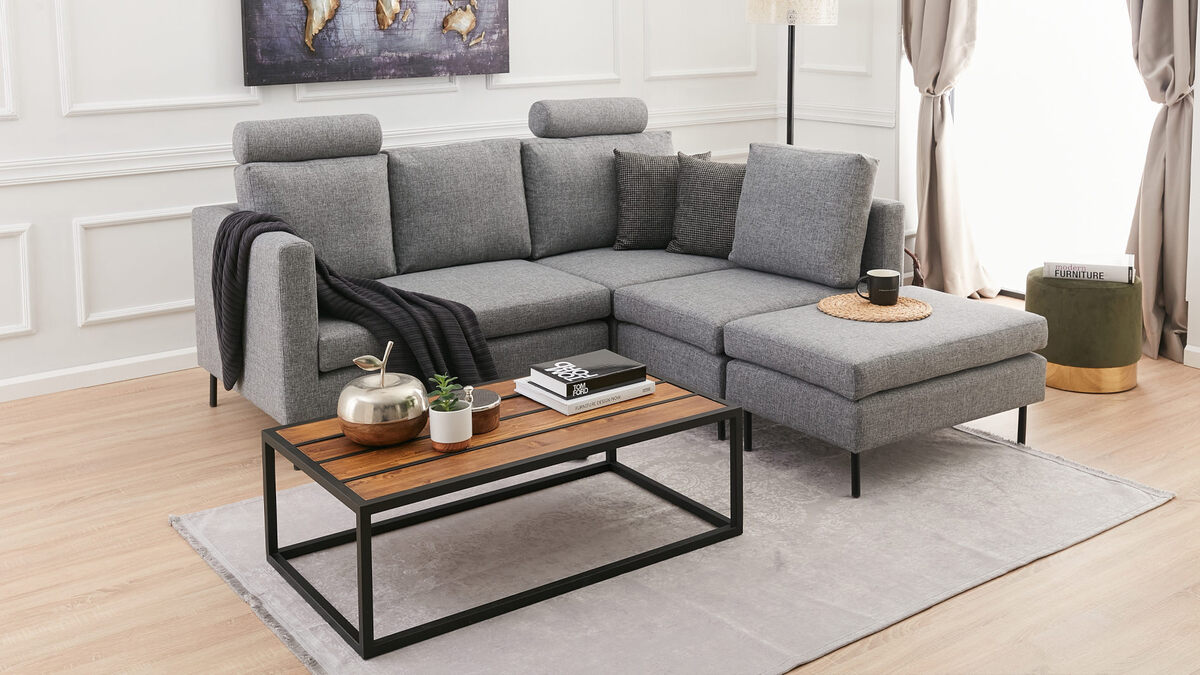 Atelier del Sofa Corner Sofa Mino - Grey | Internetová nákupní galerie